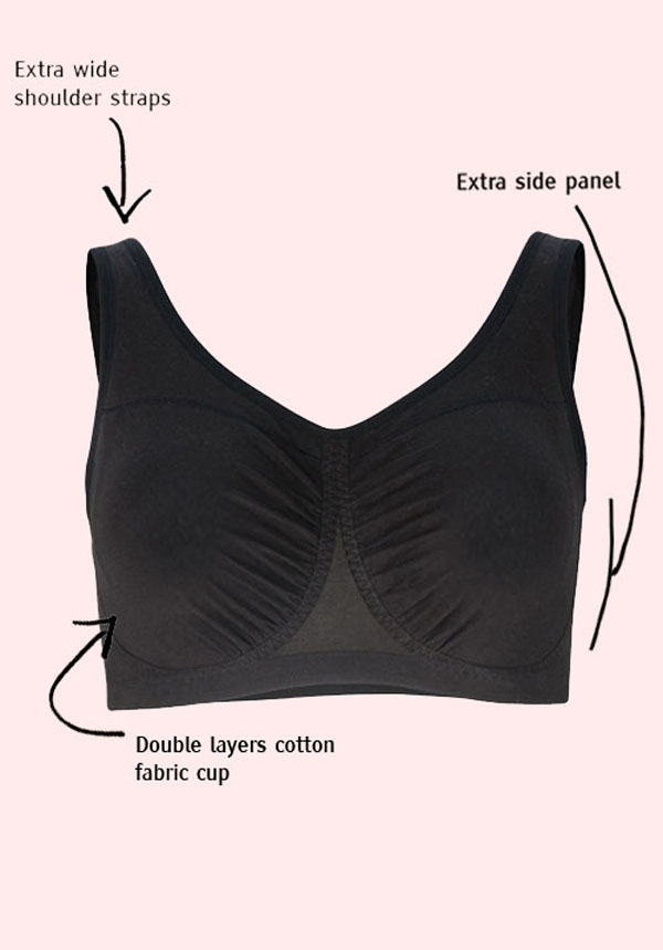 Wirefree Cotton Leisure Bra - Plus Size Bras