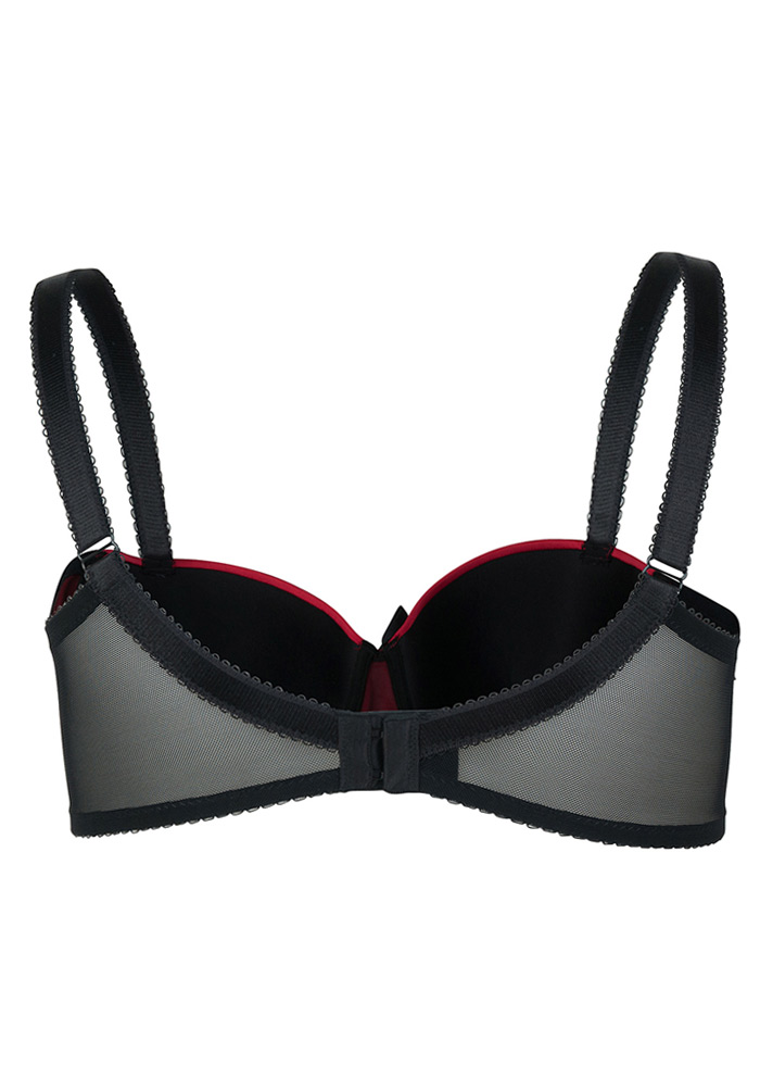 Diamante Lace Satin Bra - Plus Size Bras